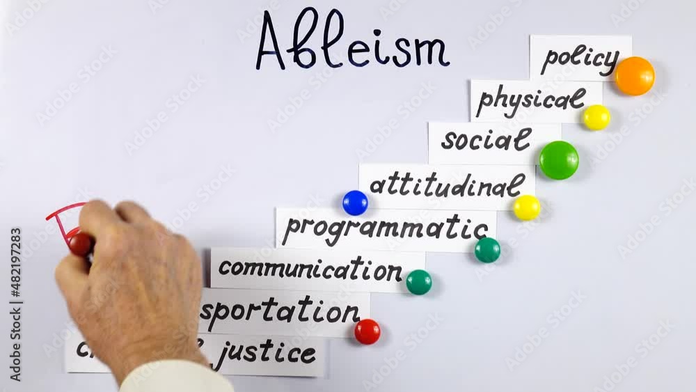 Video „Lecturer giving a presentation about ableism and kinds of ...