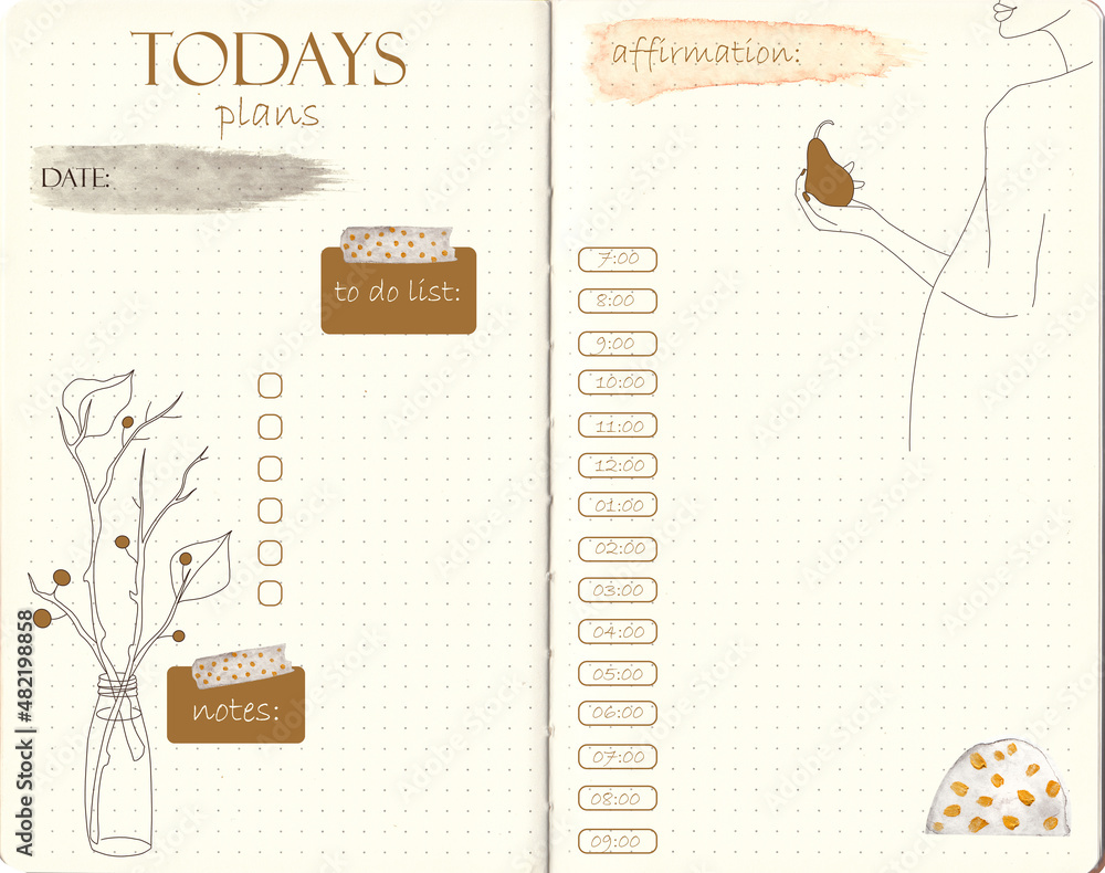 To do list template. Back to school, study, modern planner, bullet ...