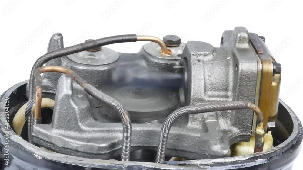 The operation of the inverter refrigerator compressor. Inverter ...