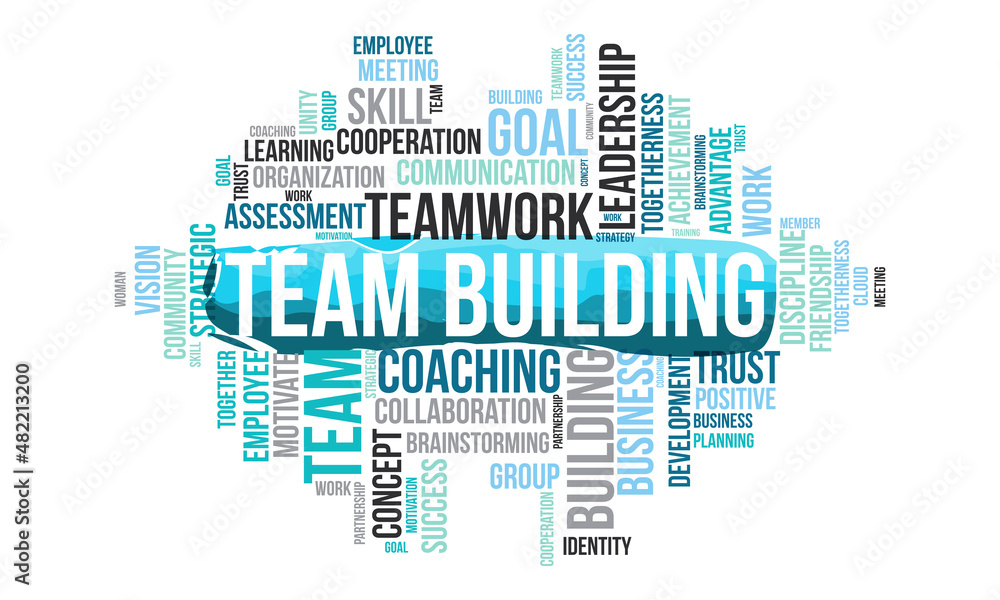Team building word cloud template. Business concept vector background ... Team building word cloud template. Business concept vector background ...
