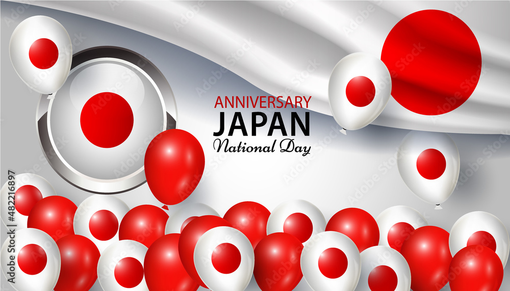 Japan national day poster template for a country's national day Stock ...