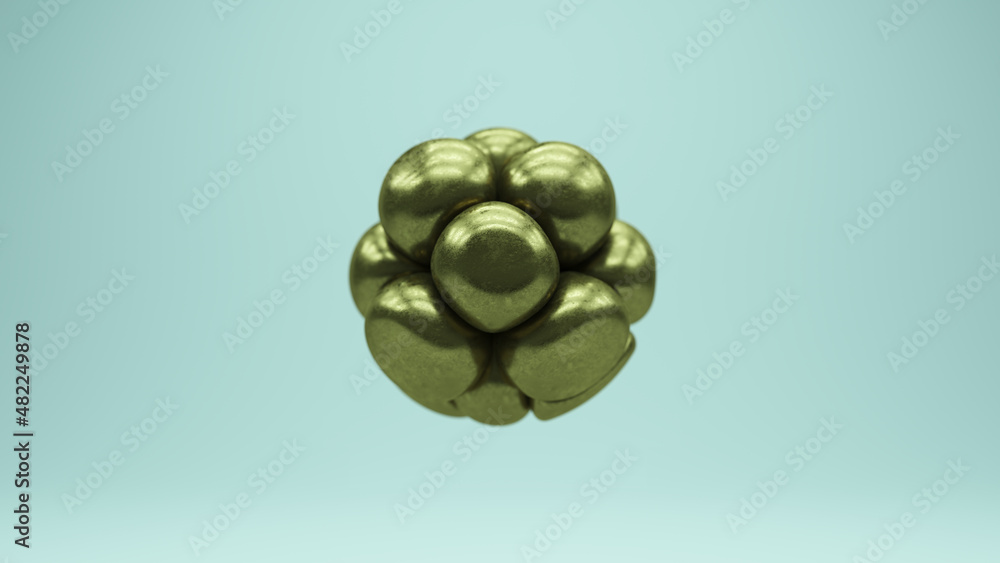 Gold Old Antique Alien Organic Shapes Modern Art Spheres Sci Fi ...