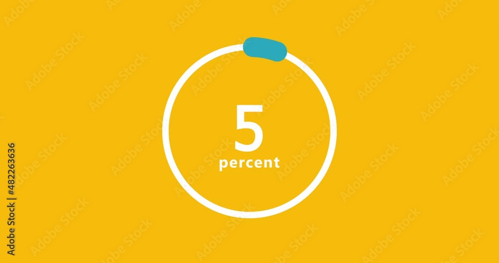 Doughnut Pie chart 2D animation. Statistics, increase, growth, rise ...