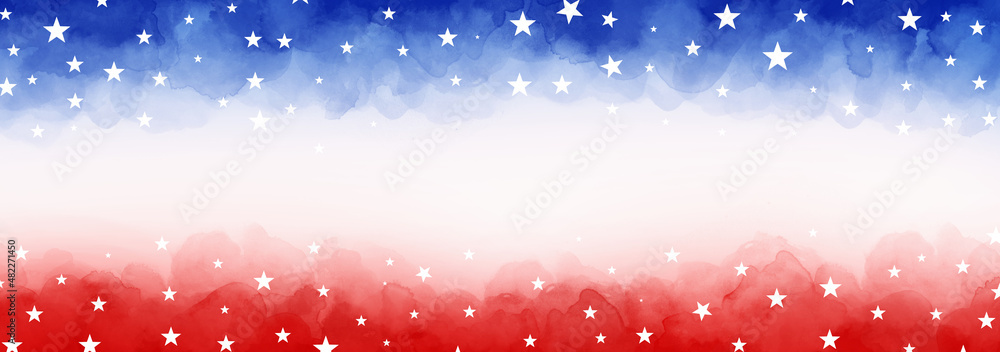 4th of July or Memorial Day background, July 4th red white and blue ...