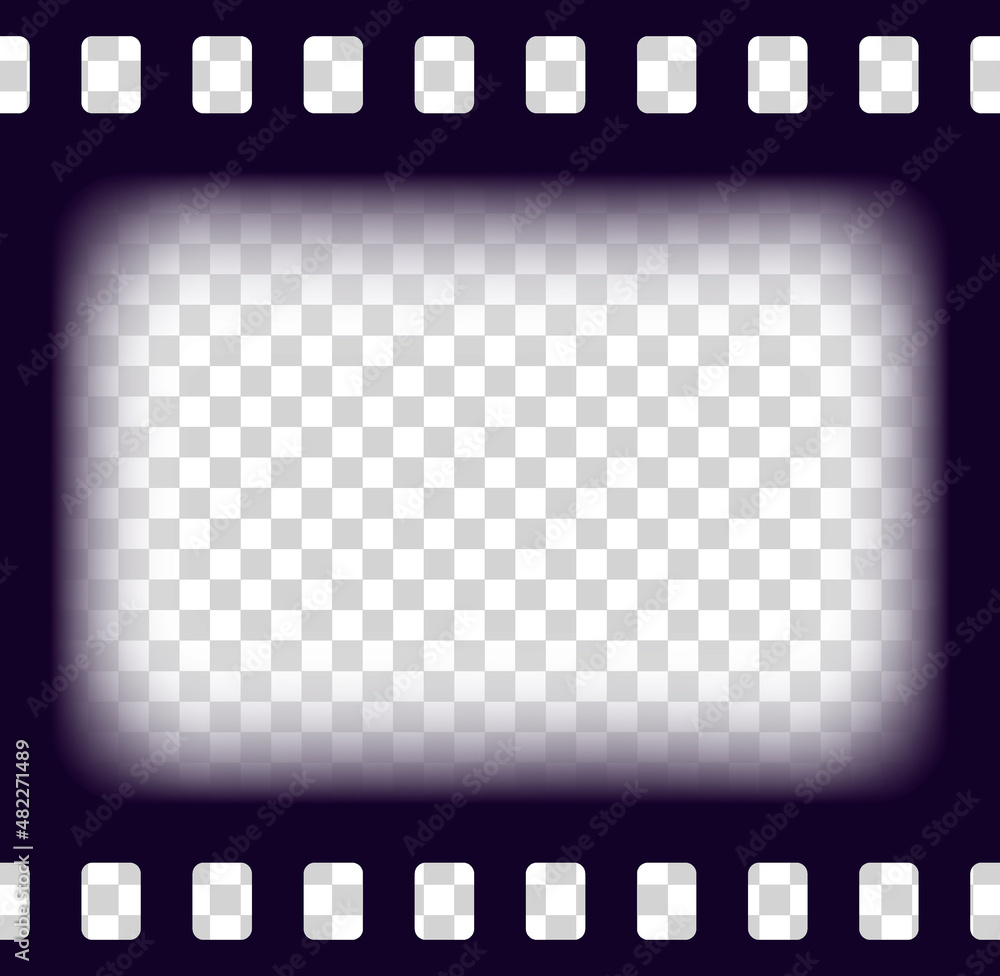 Old frame cinematic in retro style on transparent background. Vintage ...