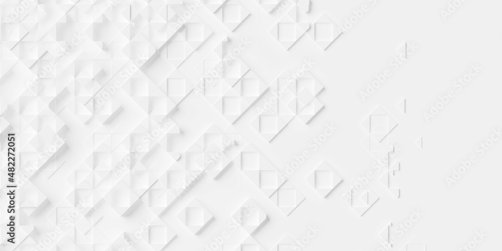 Random shifted white fading out small tiny triangles and squares ...