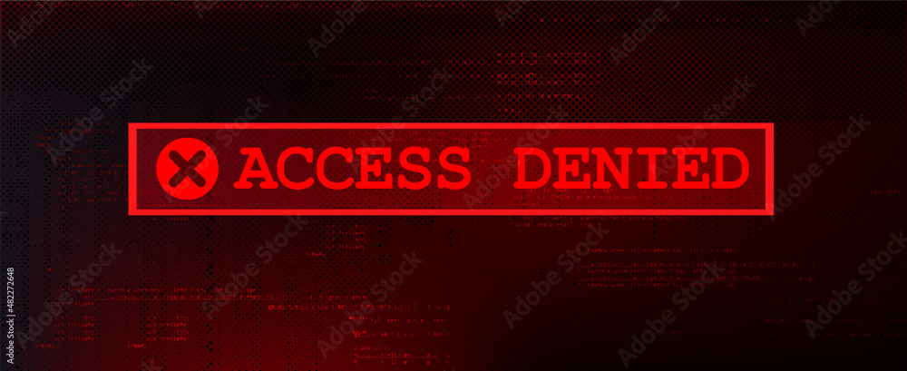 Access denied message on the screen. Vector futuristic interface Stock Vector | Adobe Stock