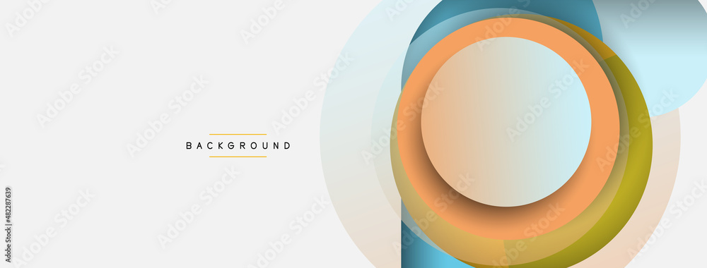 Circle and round shapes abstract background. Vector illustration for ...