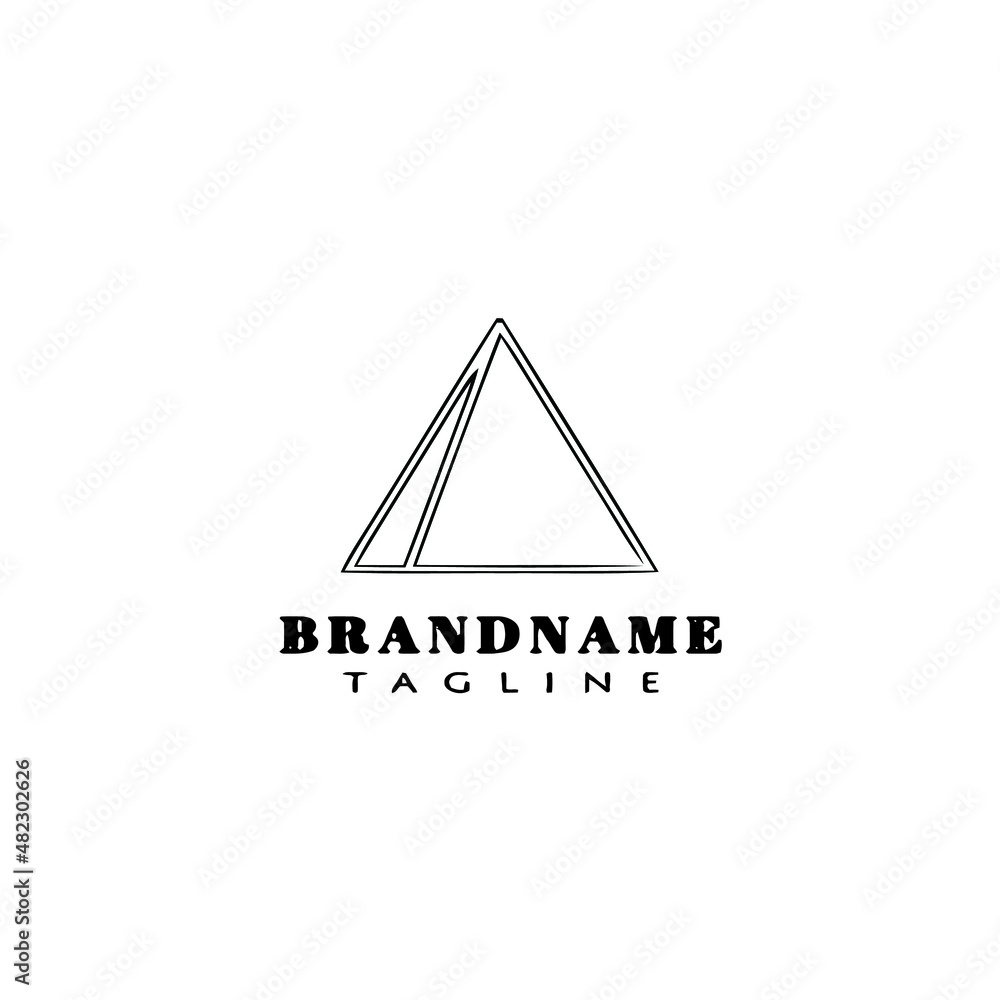 pyramid logo design icon template black isolated vector illustration ...
