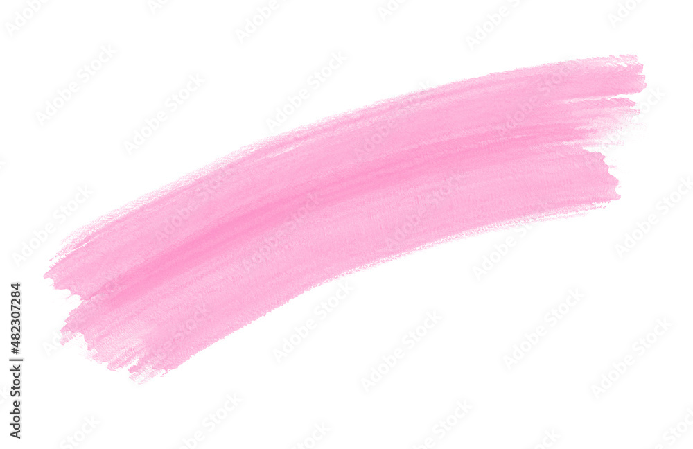Pastel pink brush paint stroke. Perfect design for headline, logo and ...