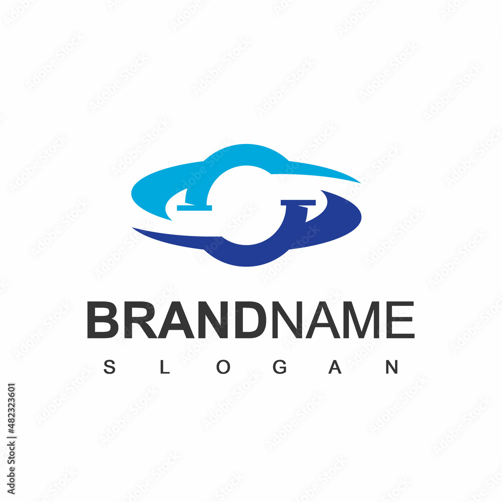 Pipe Logo Template, Pipe With Planet Symbol Stock Vector | Adobe Stock