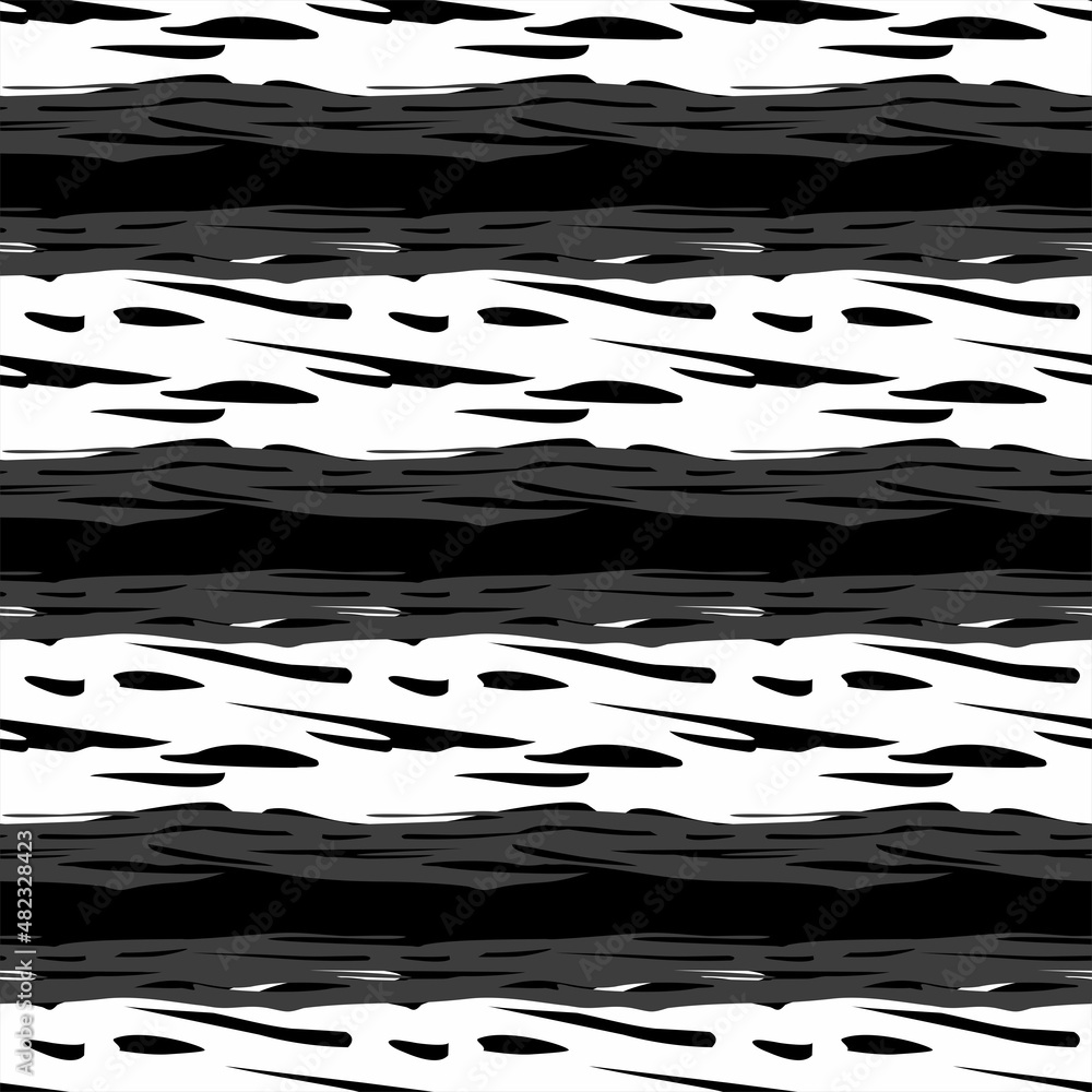 Vector seamless black and white background with chaotic strokes ...