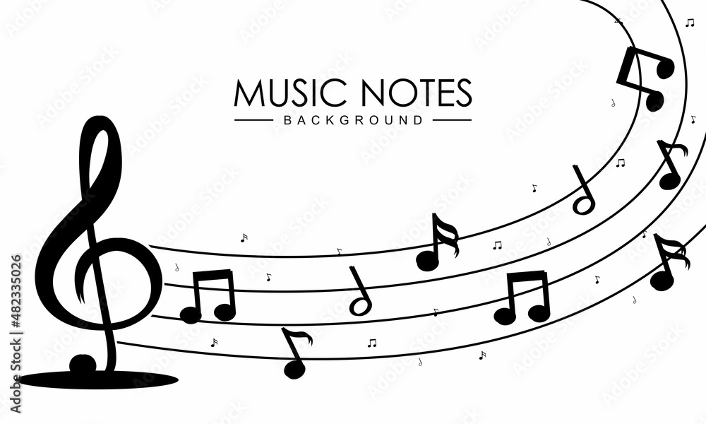 Elegant musical notes music chord Stock Vector | Adobe Stock