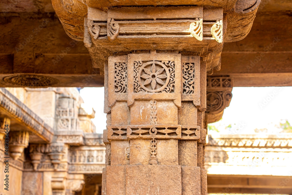 Adalaj Step Well Window, Adalaj Stepwell Pillars, Adalaj Stepwell Stone ...