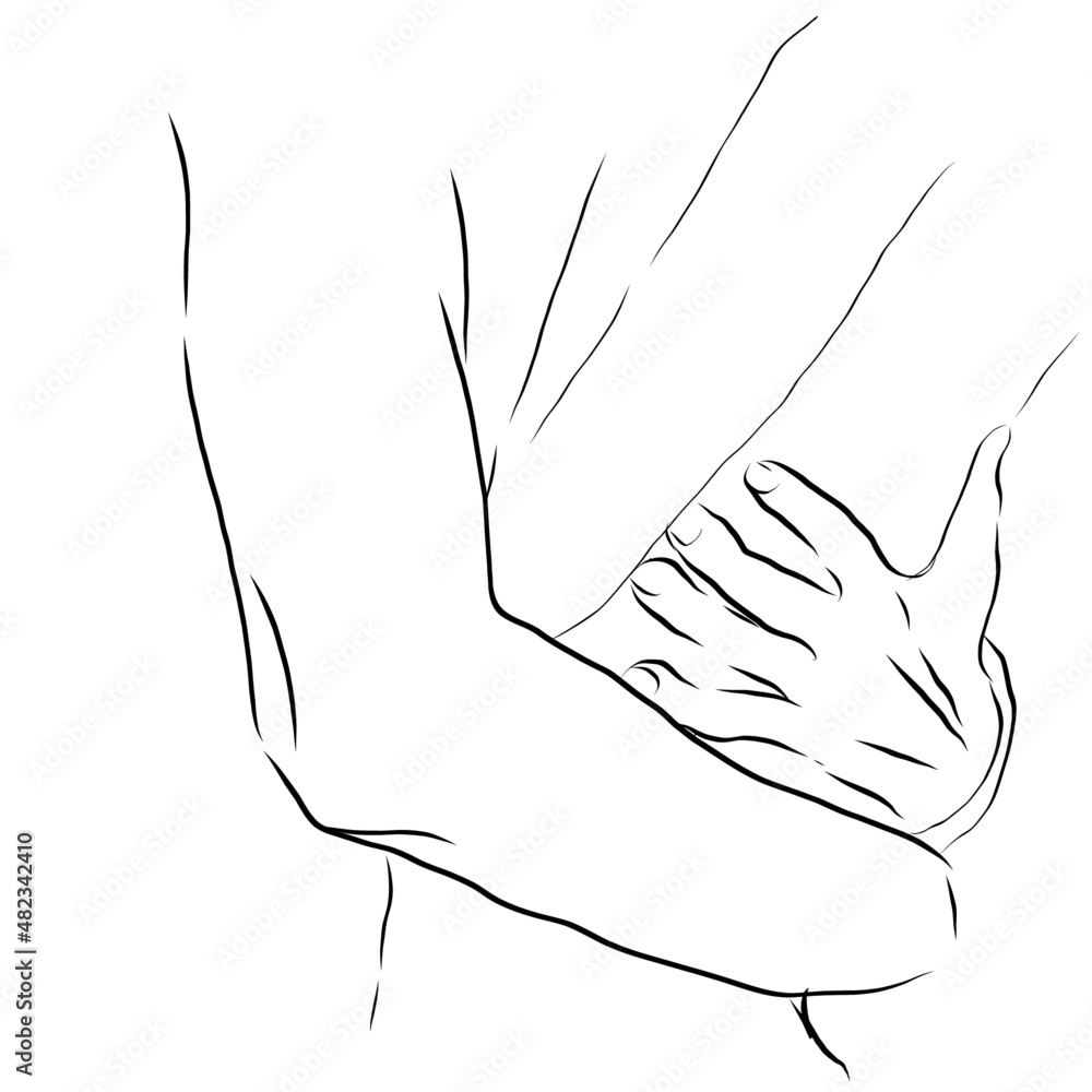 Continuous line drawing. Woman and men handshake. kiss. Vector ...