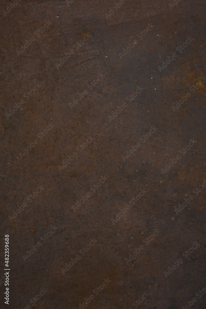 Dark Iron cast iron sheet with patina and rust. Brown and black ...