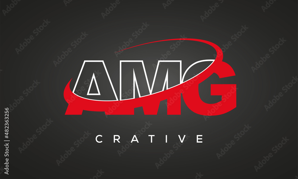 AMG letters creative technology logo design Stock Vector | Adobe Stock
