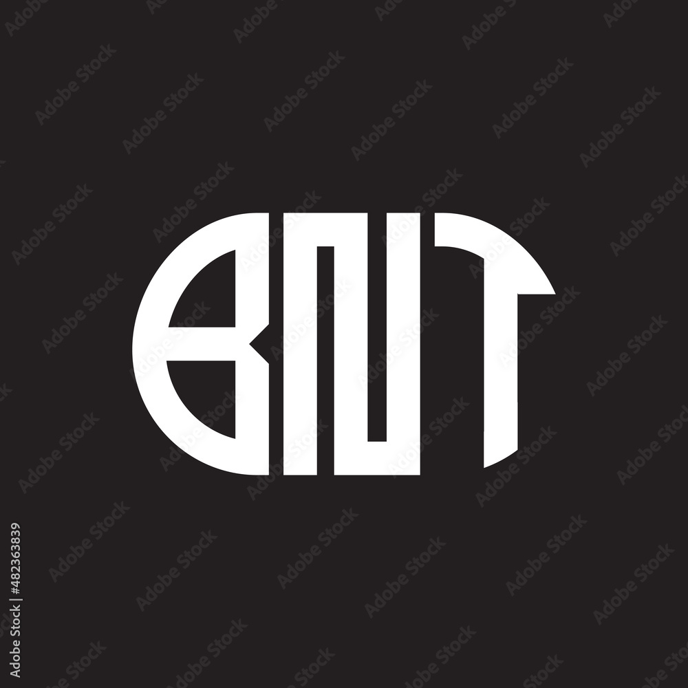 BNT letter logo design on black background. BNT Stock Vector | Adobe Stock