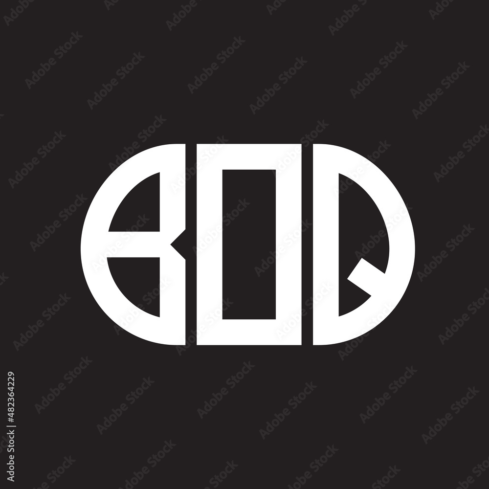 BOQ letter logo design on black background. BOQ Stock Vector | Adobe Stock