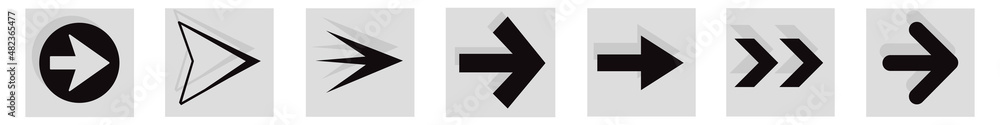 Arrow icon set isolated on background. Arrows vector collection ...
