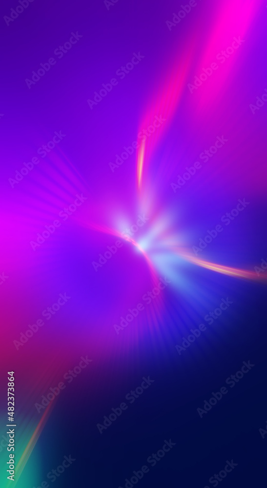Dark abstract futuristic background with ultraviolet neon glow. Laser ...