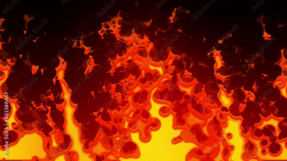 comic, flames, explosion, warm, collection, cartoon, set, energy ...