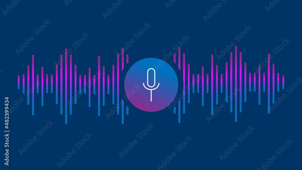 Voice Recognition AI personal assistant modern technology visual ...