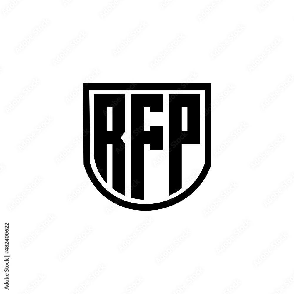 RFP letter logo design with white background in illustrator, vector ...