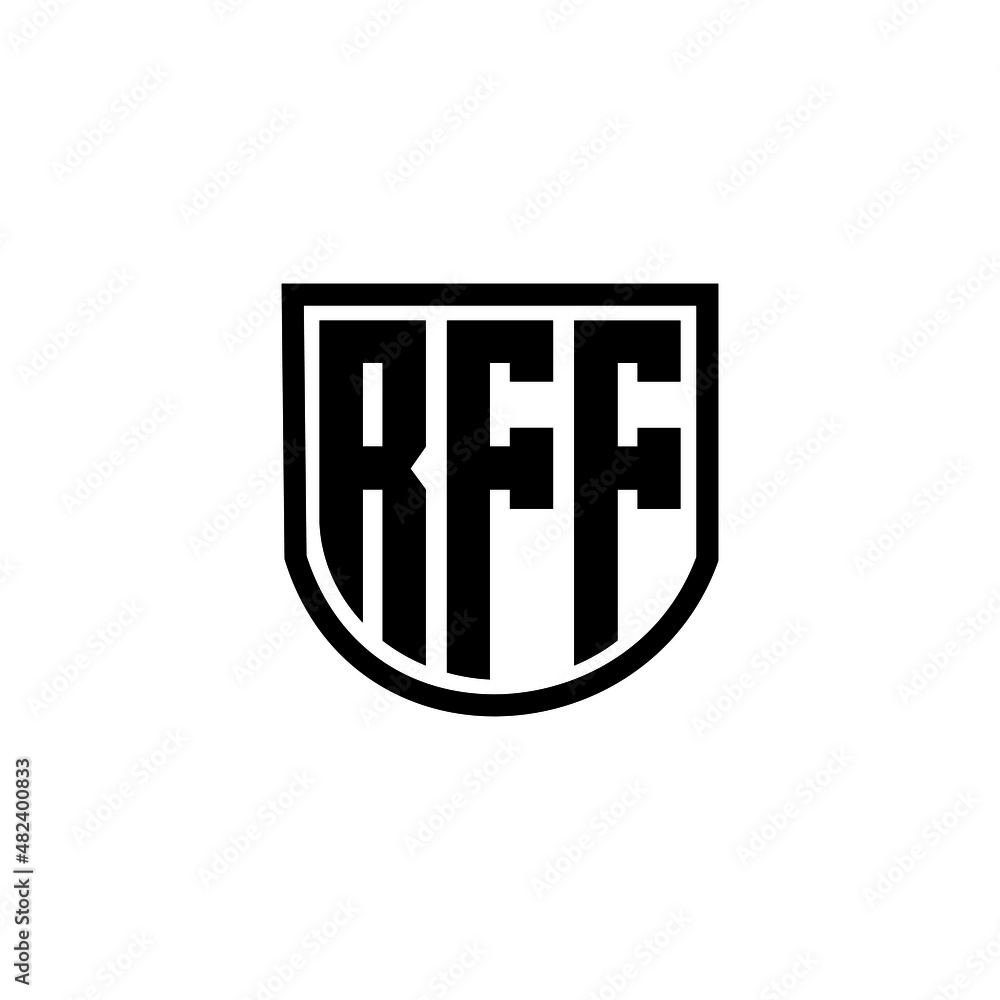 RFF letter logo design with white background in illustrator, vector ...