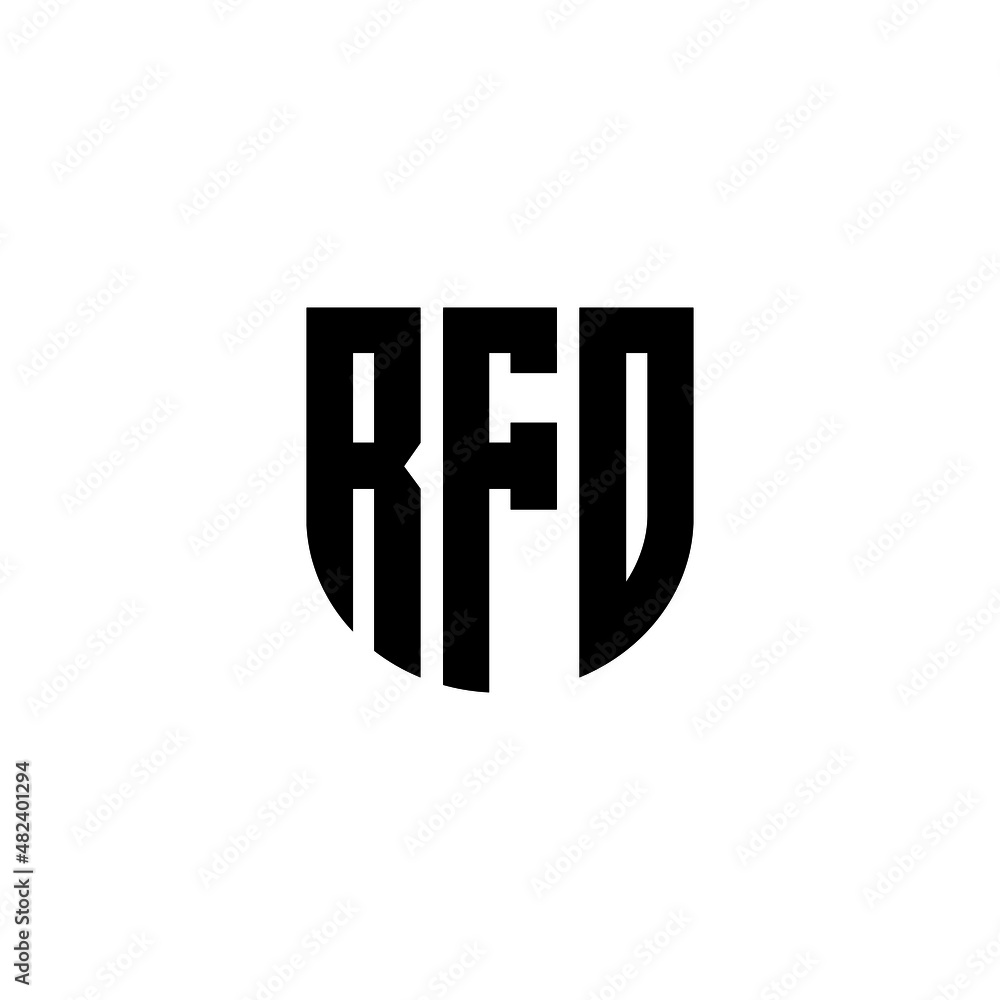 RFO letter logo design with white background in illustrator, vector ...