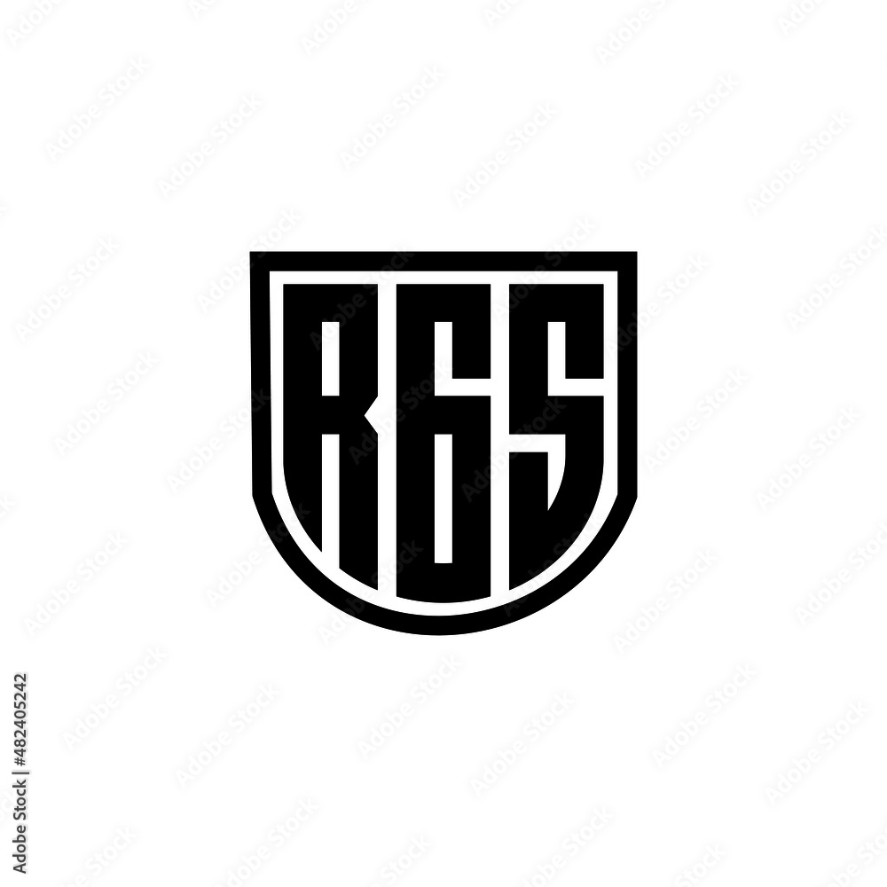 RGS letter logo design with white background in illustrator, vector ...