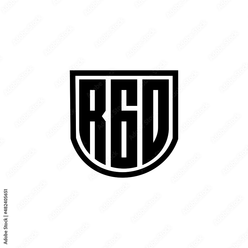 Vettoriale Stock RGD letter logo design with white background in ...