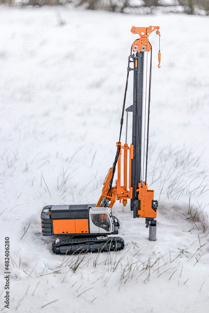 Powerful hydraulic drilling rig for the installation of bored piles in ...