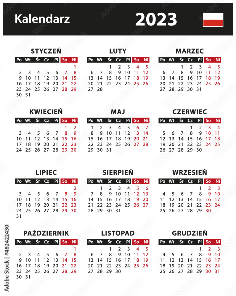 Grafika wektorowa Stock: 2023 Calendar - vector stock illustration ... Grafika wektorowa Stock: 2023 Calendar - vector stock illustration ...