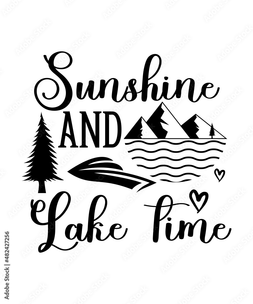 Vektorová grafika „LAKE SVG BUNDLE, Love Lake, Love Lake Svg, Lake ...