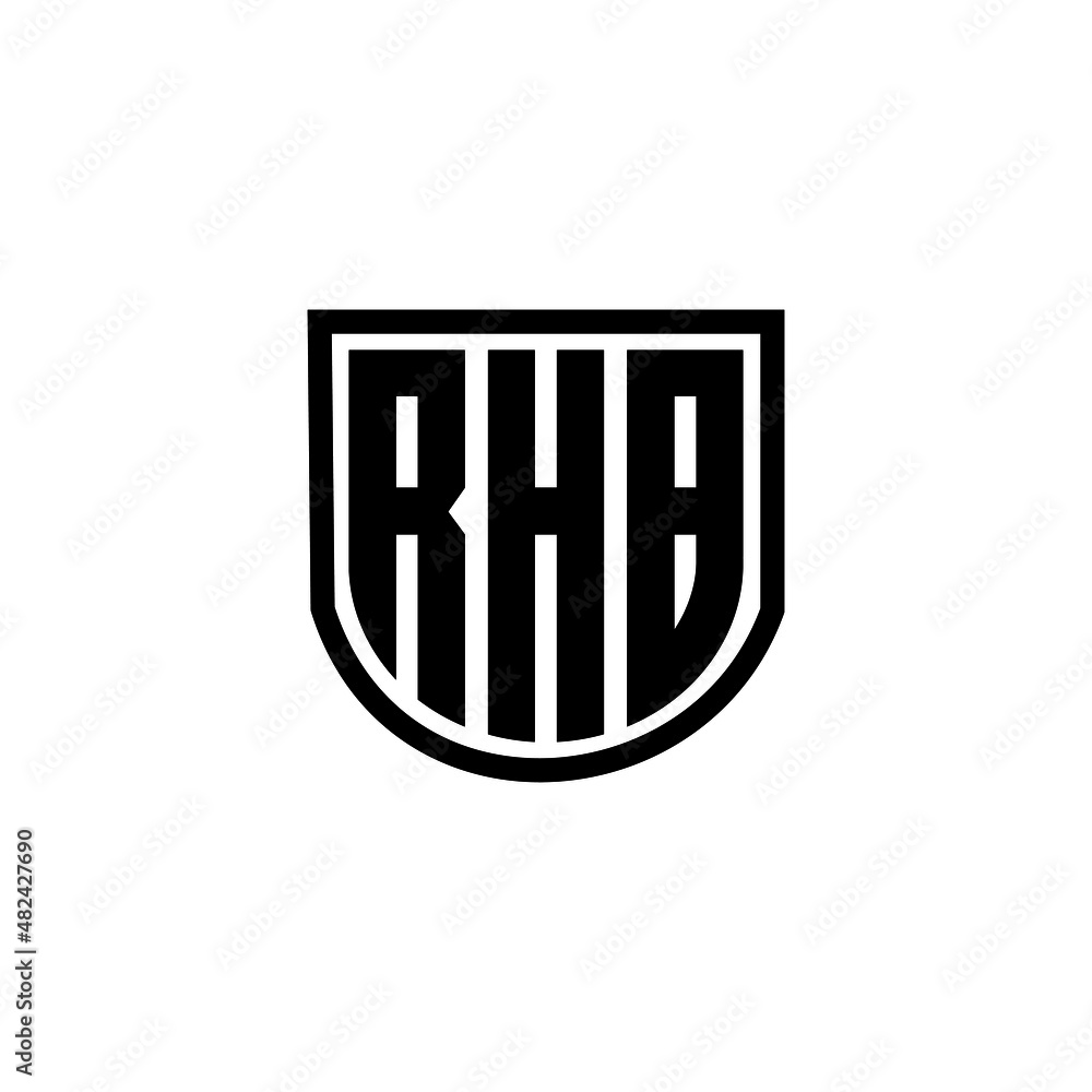 Vecteur Stock RHB letter logo design with white background in ...