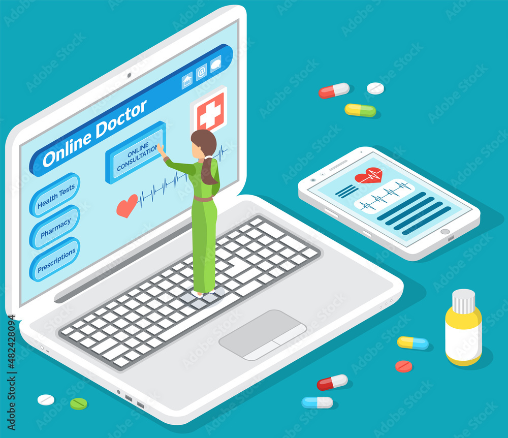 Girl Computer Testing Clip Art