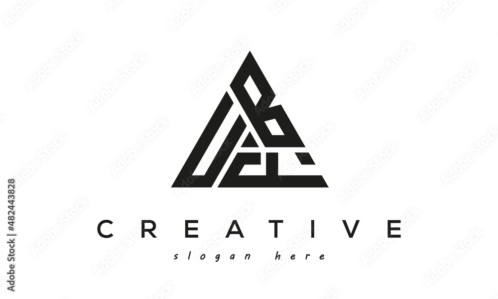 UBF creative tringle three letters logo design Stock Vector | Adobe Stock