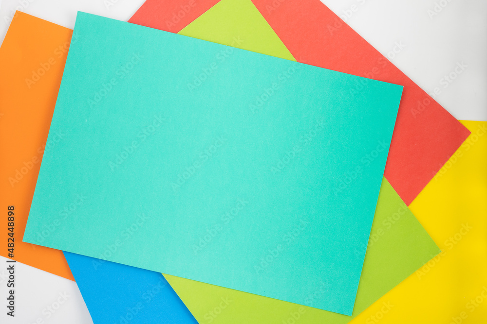 Cardboard of different colors, which form the background image ...