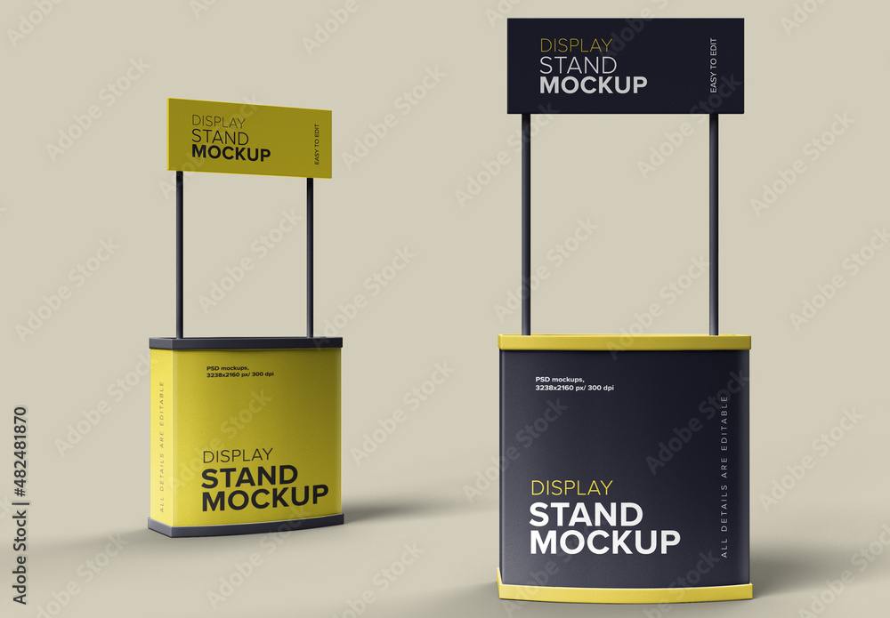 Promo Stand Mockup Design Stock Template | Adobe Stock