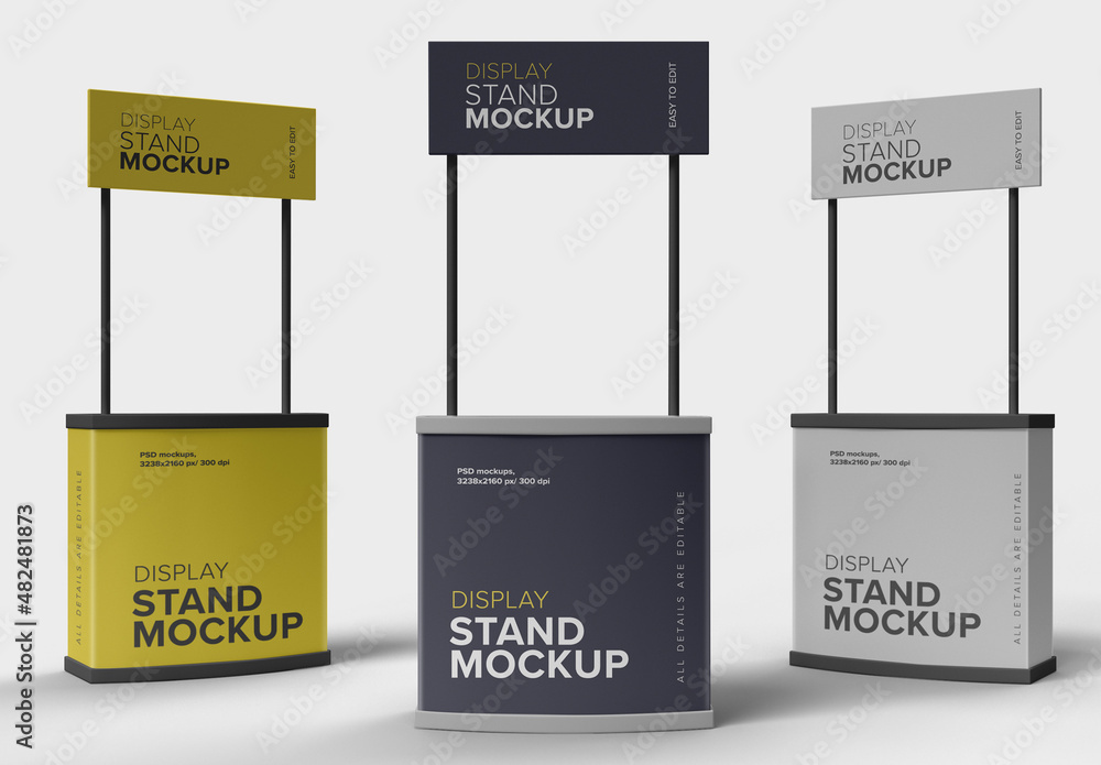Promo Stand Mockup Design Stock Template | Adobe Stock