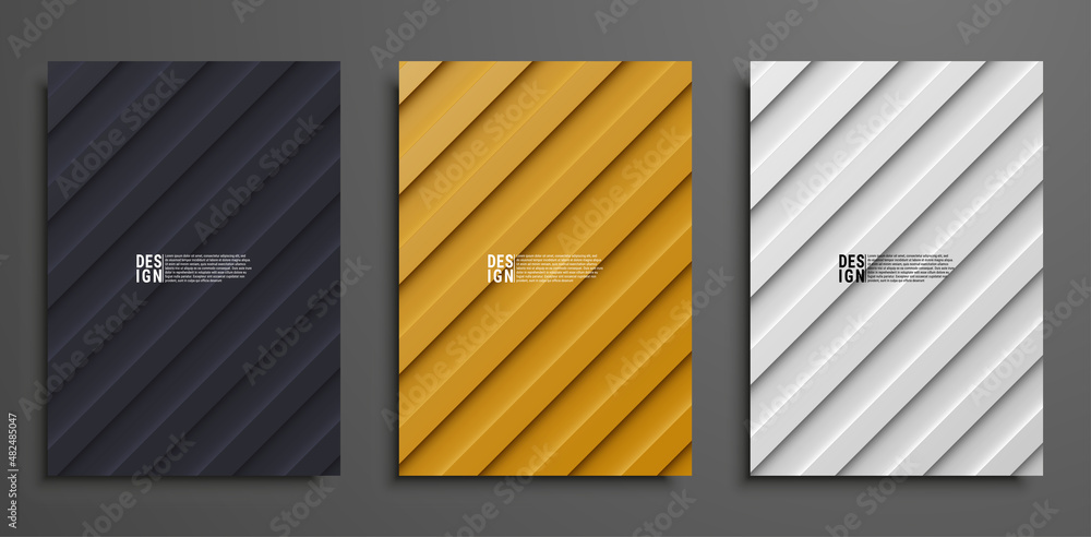 Abstract set Placards, Posters, Flyers, Banner Designs. Vertical A4 ...