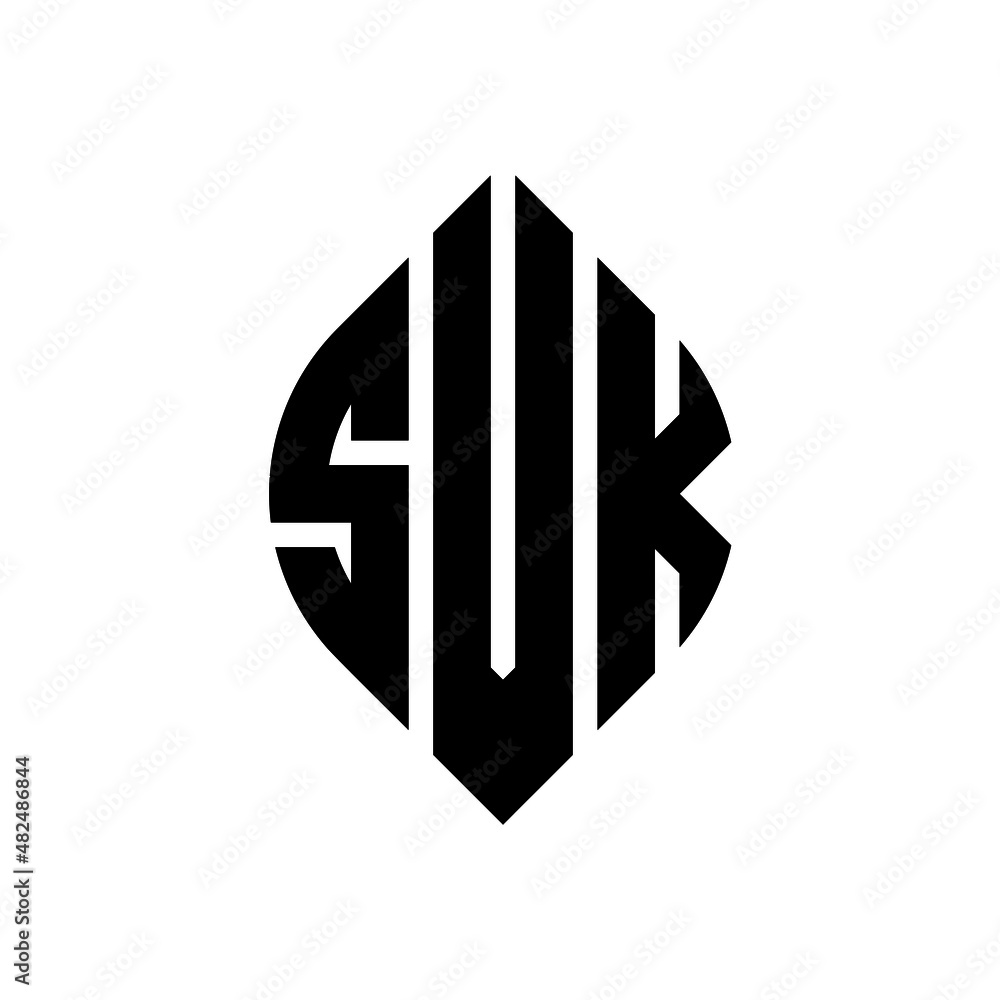 SVK circle letter logo design with circle and ellipse shape. SVK ...
