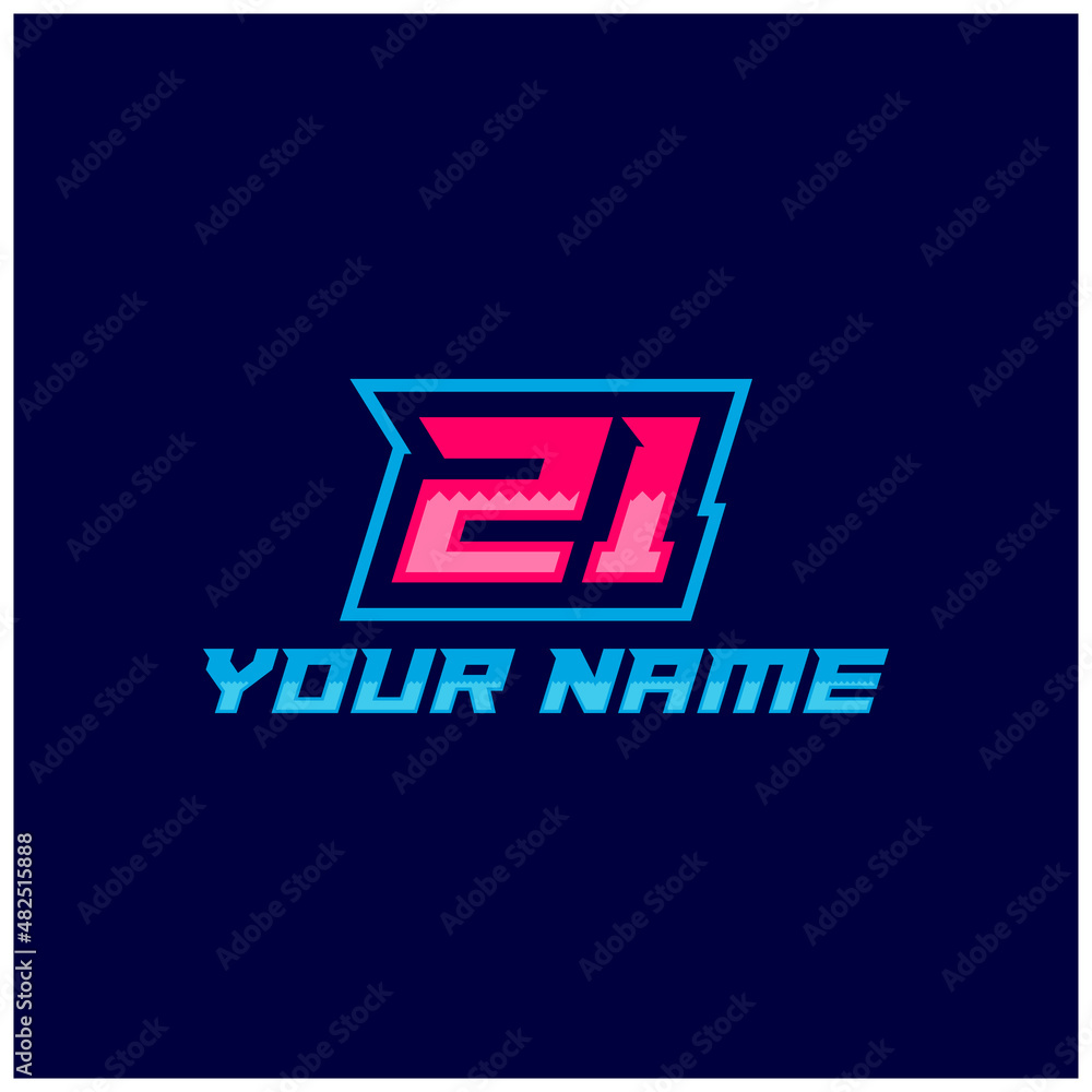 Numbers set logos with fast speed lines. Vector sport style typeface ...