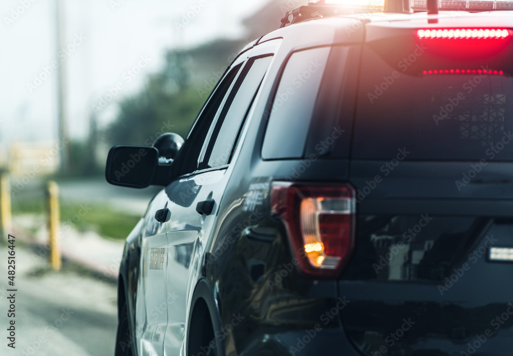 Police State Trooper Vehicle with Flashing Lights Stock Photo | Adobe Stock
