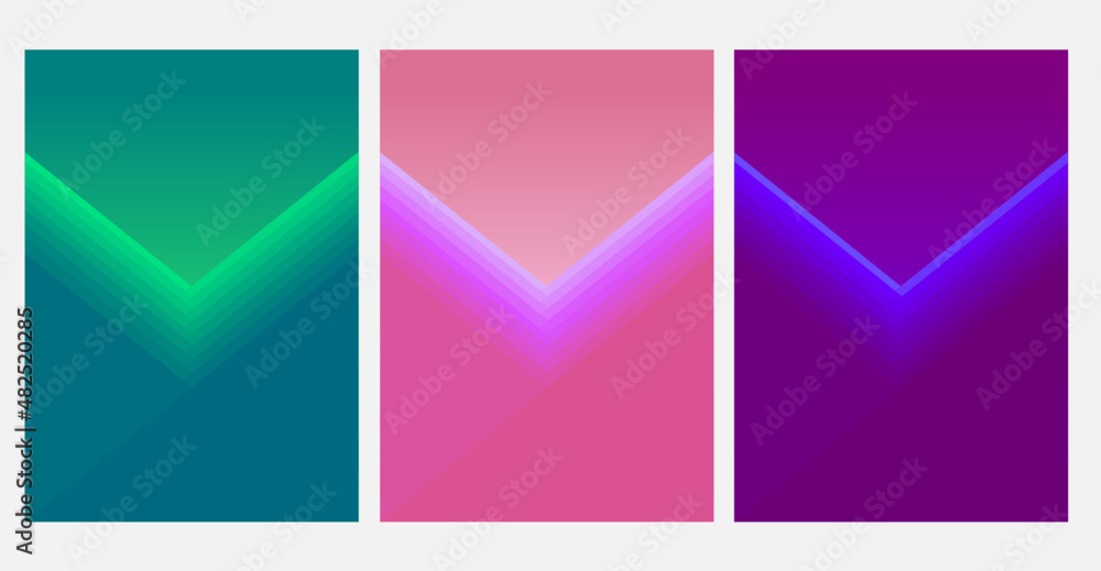 Design elements presentation template. Set vertical banners background ...