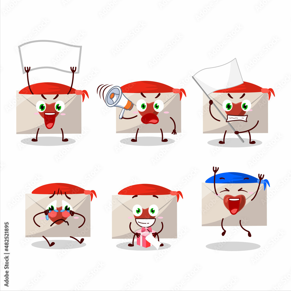 Mascot design style of love envelope character as an attractive ...