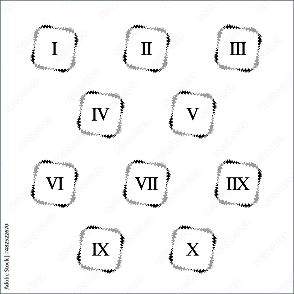 Colorful info-graphic roman numbers can be use to create presentation ...