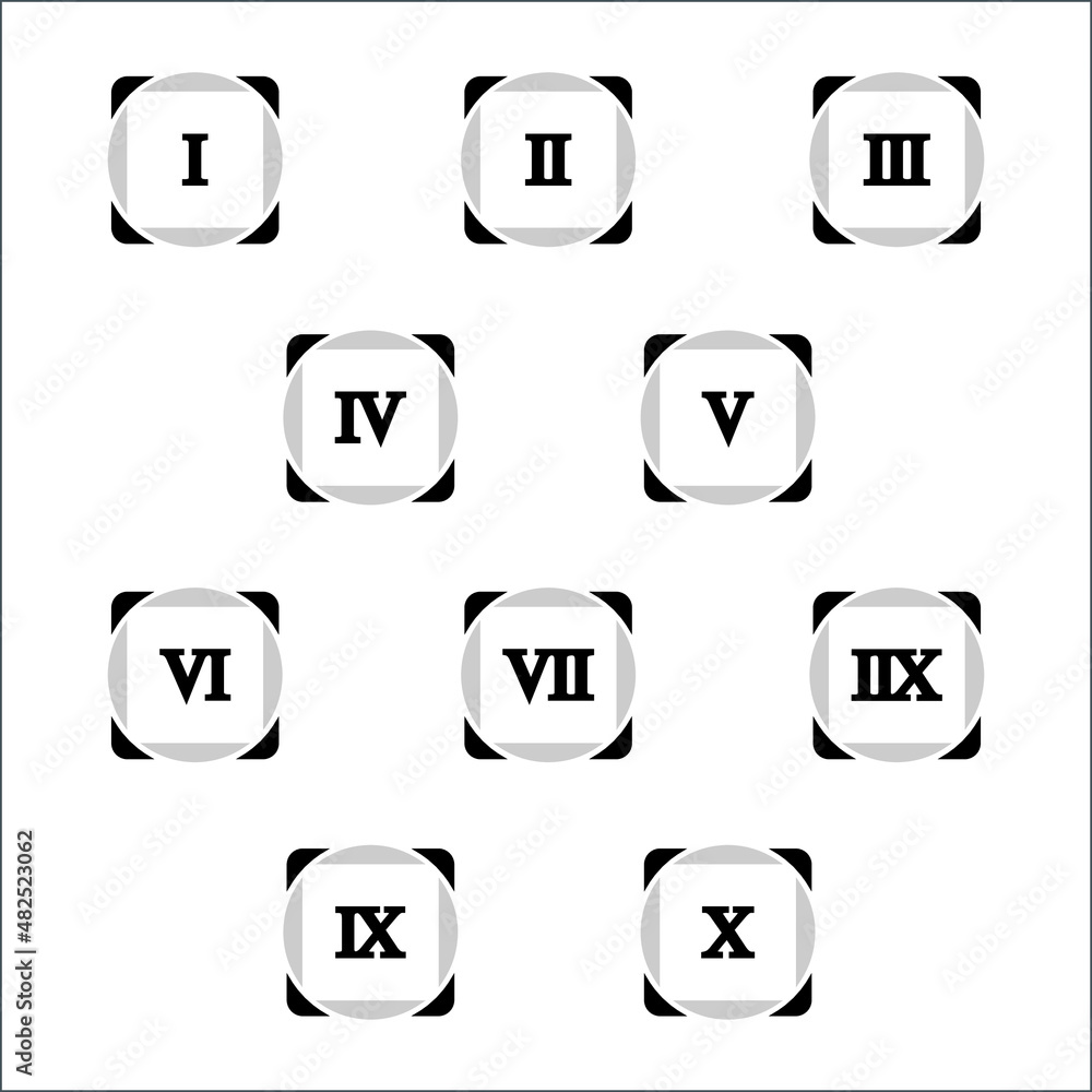 Colorful info-graphic roman numbers can be use to create presentation ...