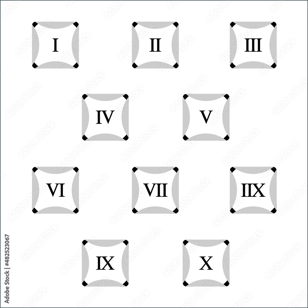 Colorful Info graphic Roman Numbers Can Be Use To Create Presentation